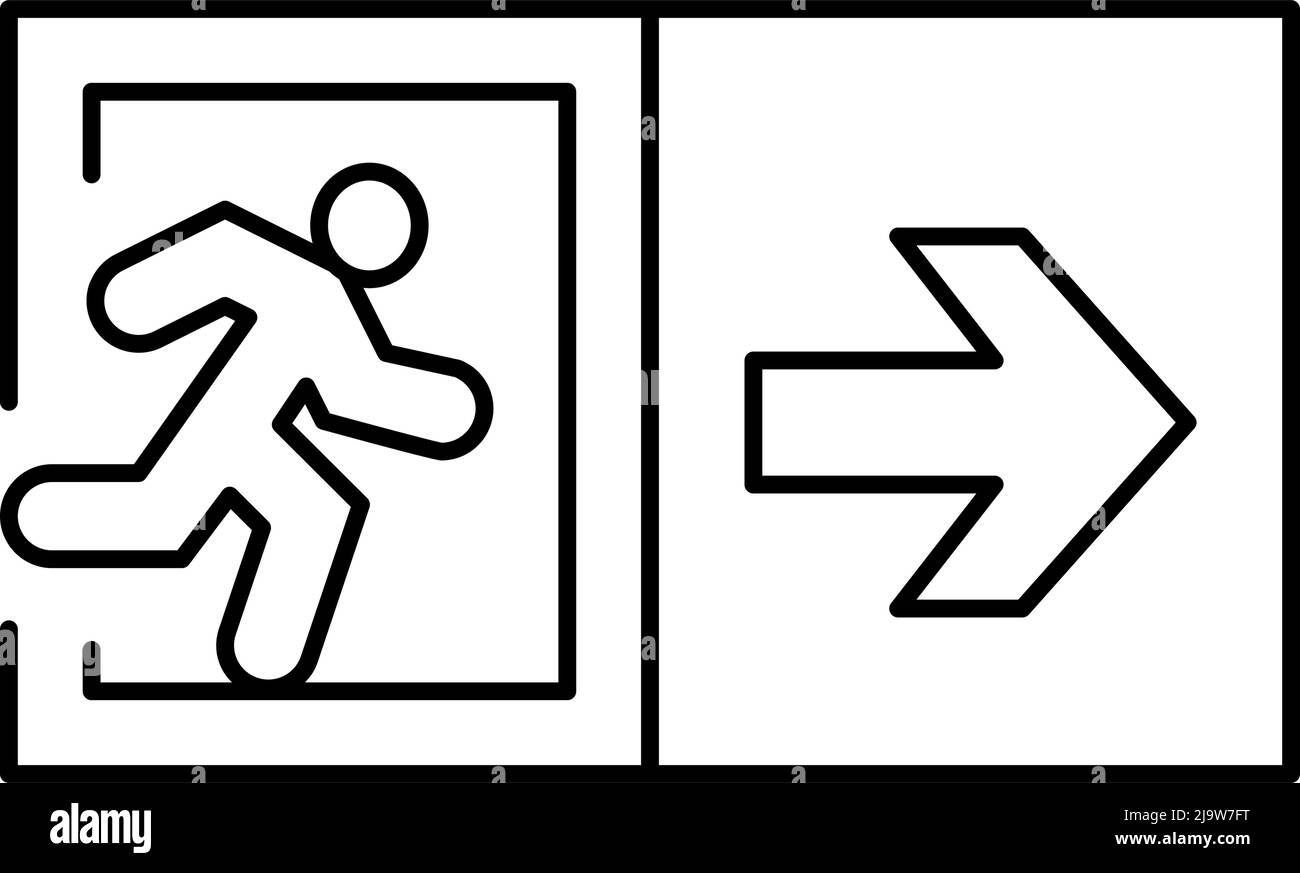 emergency exit line icon vector illustration Stock Vector Image & Art ...