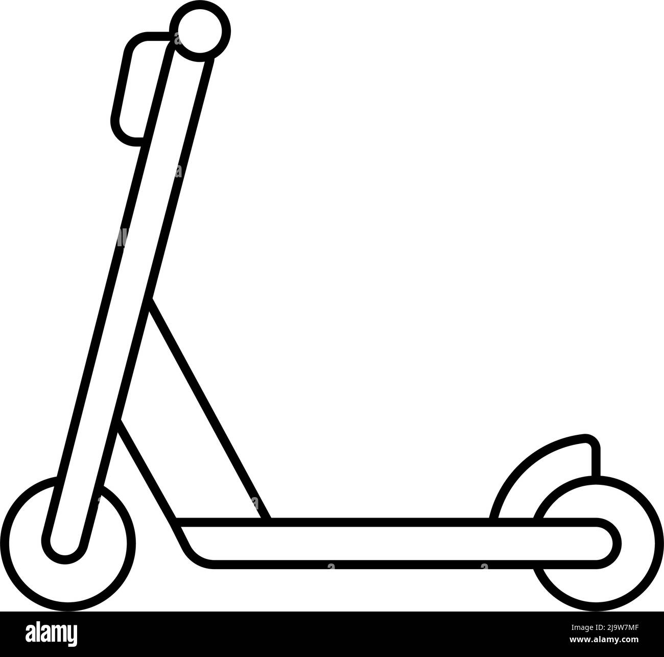 scooter wooden line icon vector illustration Stock Vector Image & Art ...