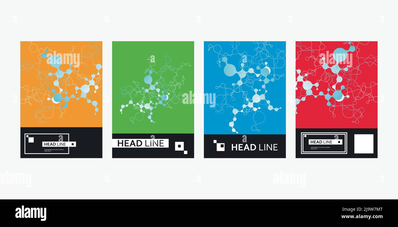 Abstract colorful background with lines and circles. Web, network ...