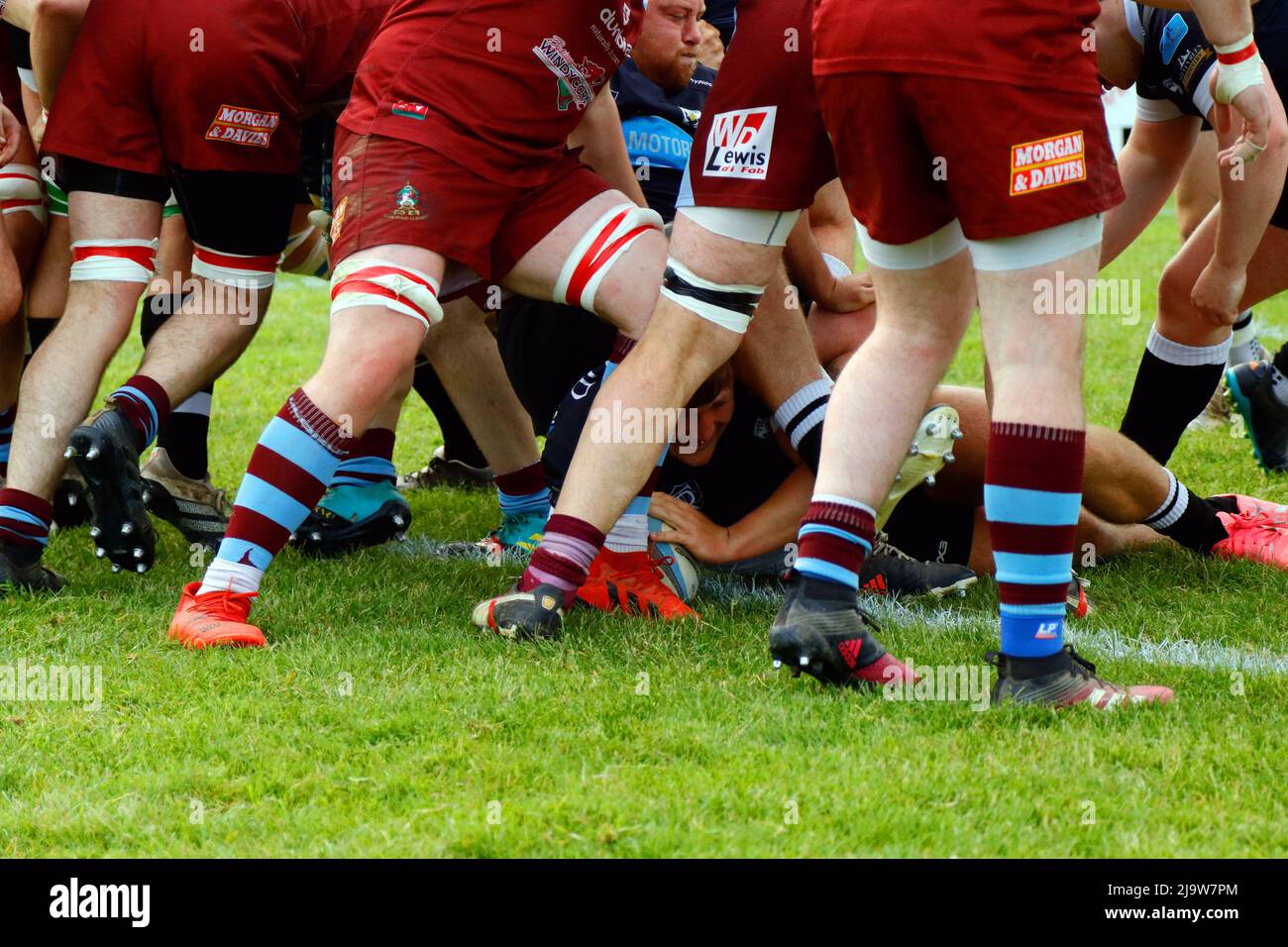 Tumble RFC v Lampeter RFC Plate final 2022 Stock Photo - Alamy