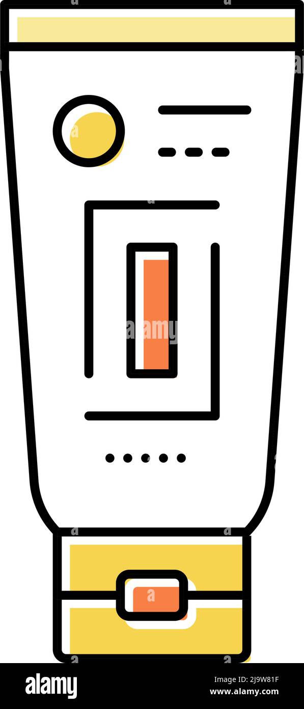 sunscreen for face color icon vector illustration Stock Vector Image ...