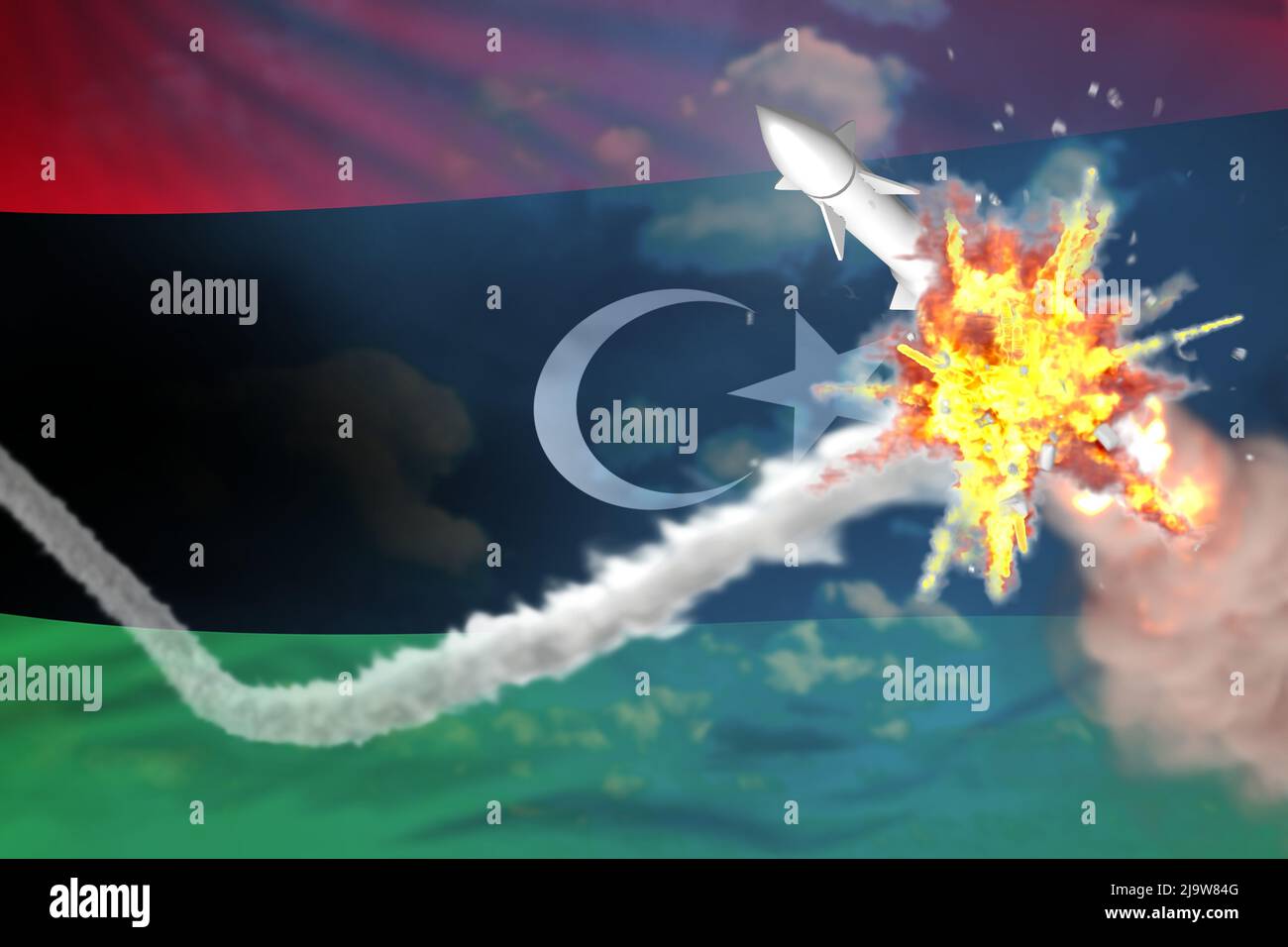 Libya intercepted ballistic missile, modern antirocket destroys enemy ...