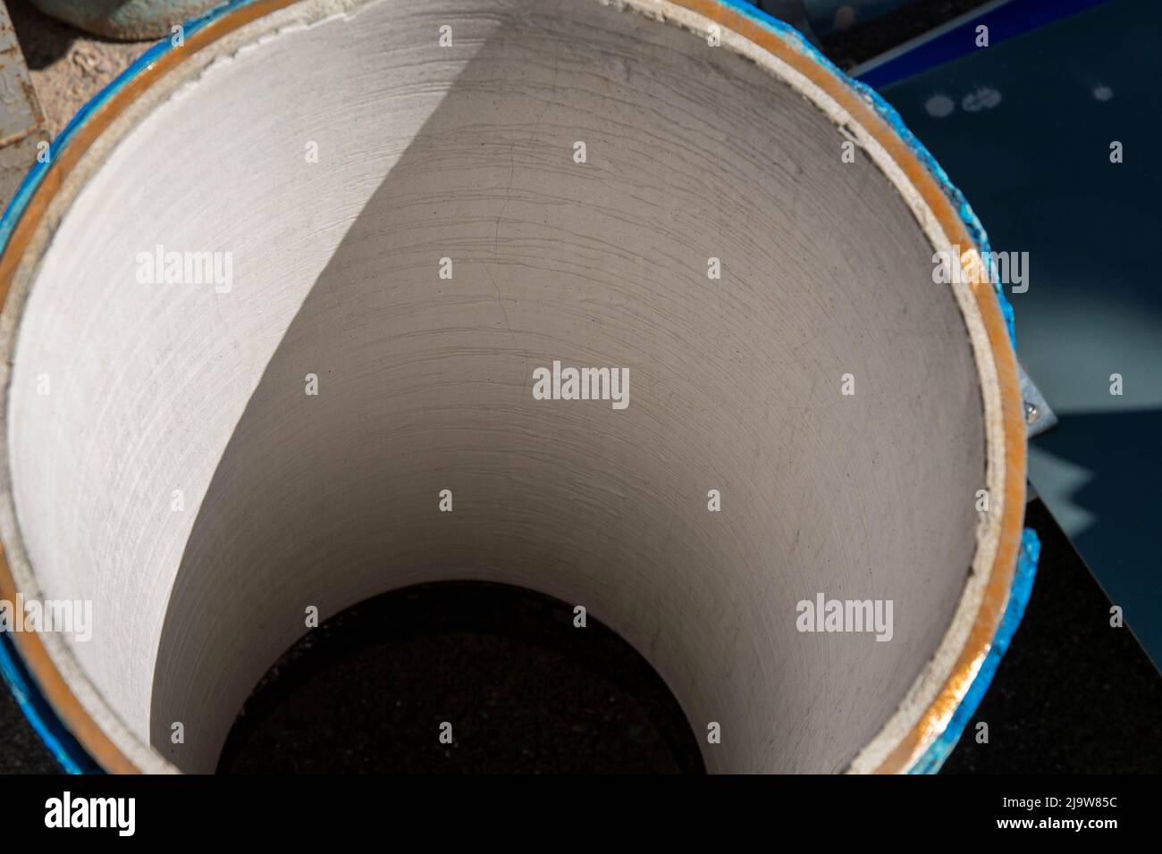 Two supply pipes for water and gas on one construction site Stock Photo ...