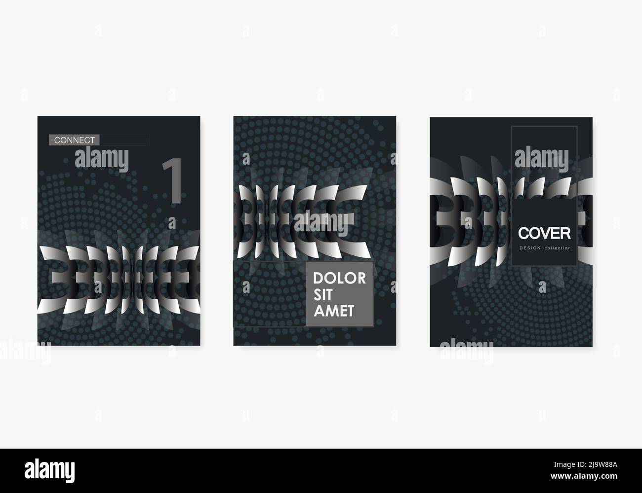 Modern 3d banner with paper cut shapes. Modern trendy vector art ...