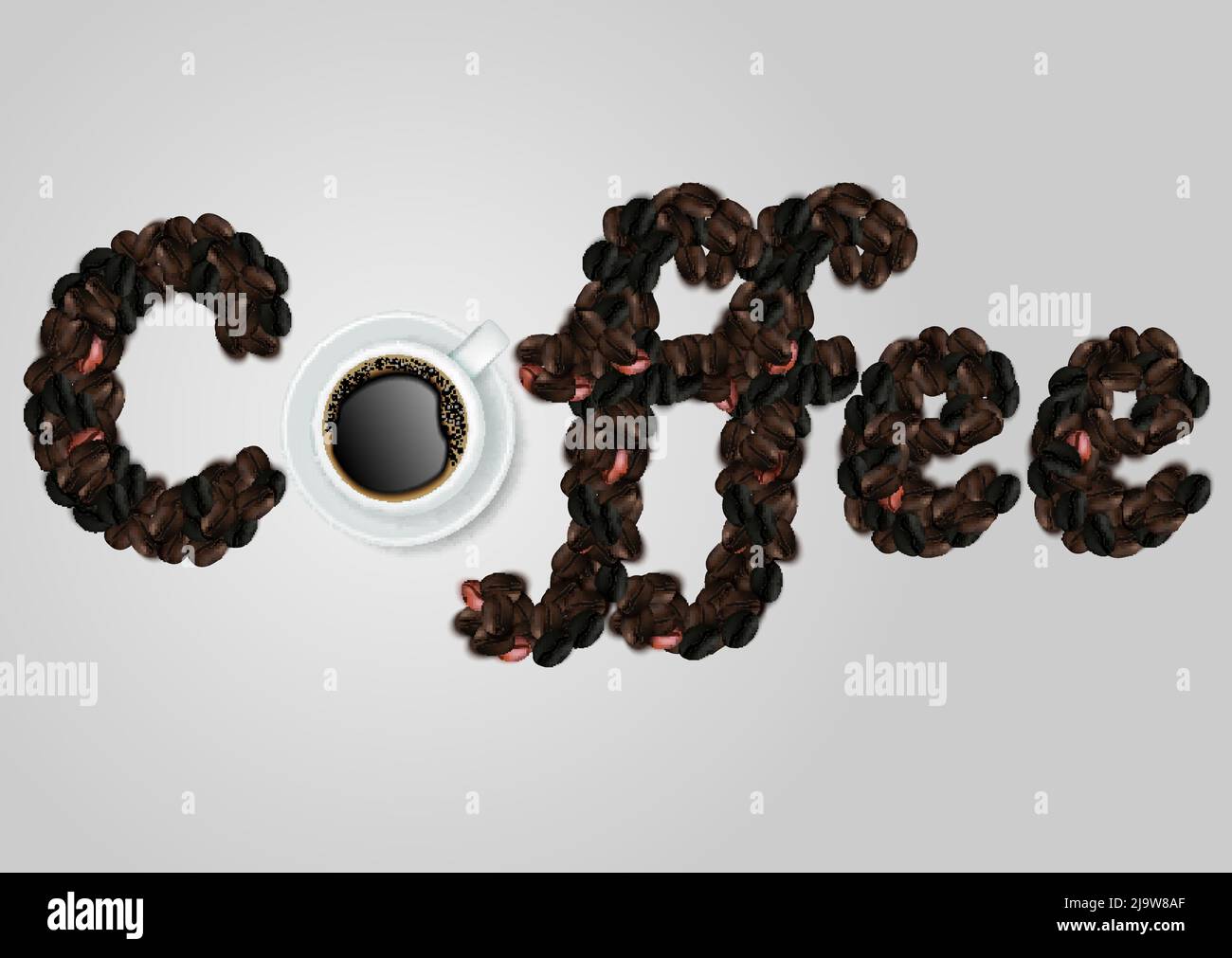 Coffee lettering vector realistic illustration Stock Vector Image & Art ...