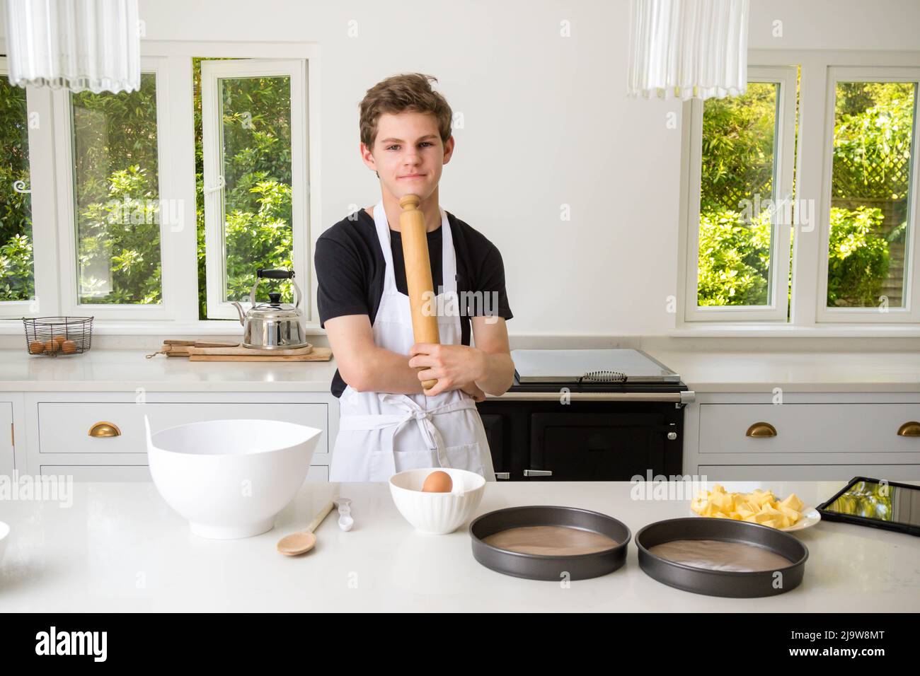 Boy rolling pin hi-res stock photography and images - Alamy