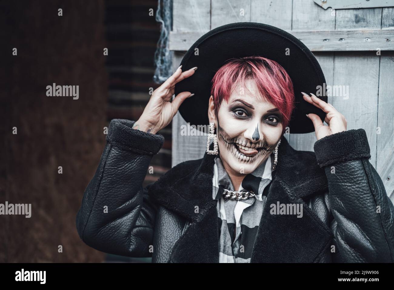 Scary Half Face Makeup