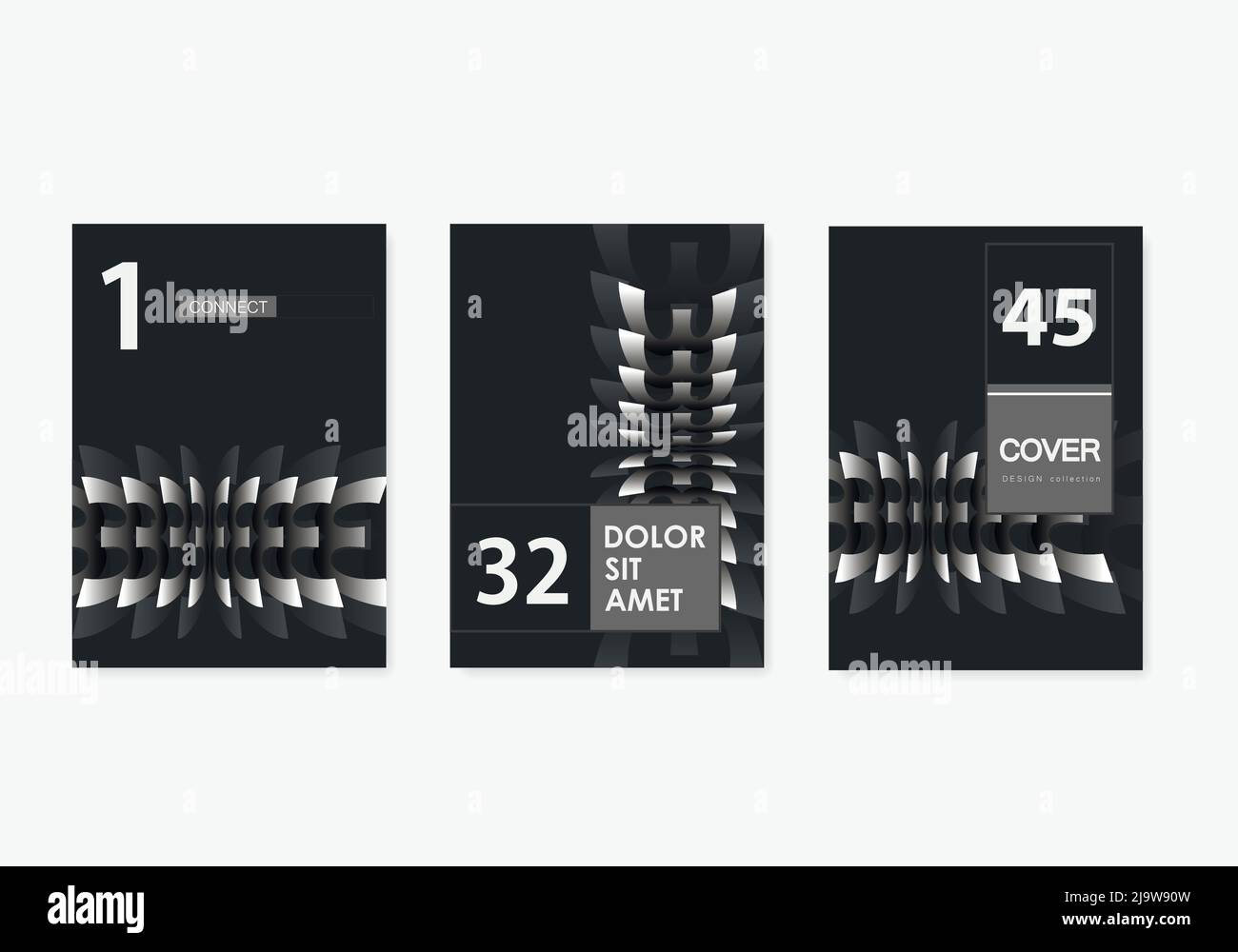 Modern 3d banner with paper cut shapes. Modern trendy vector art ...