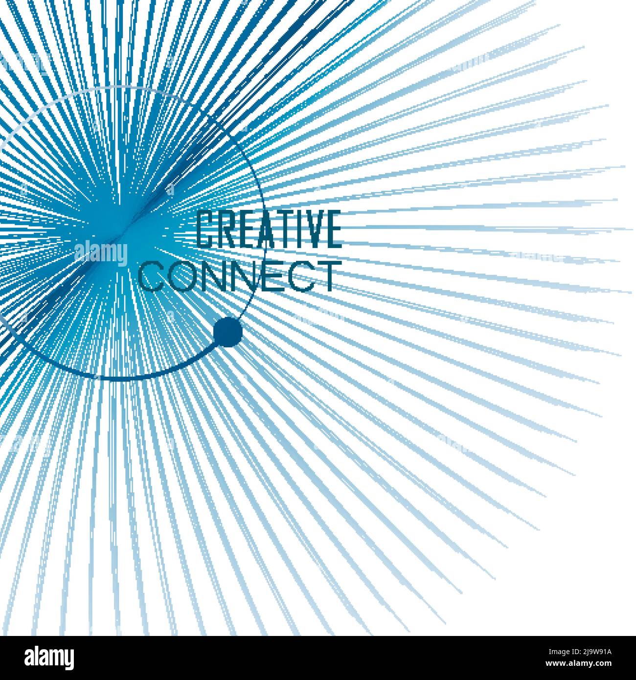 Blue circle modern ray star. Modern sunburst creative shapes background ...