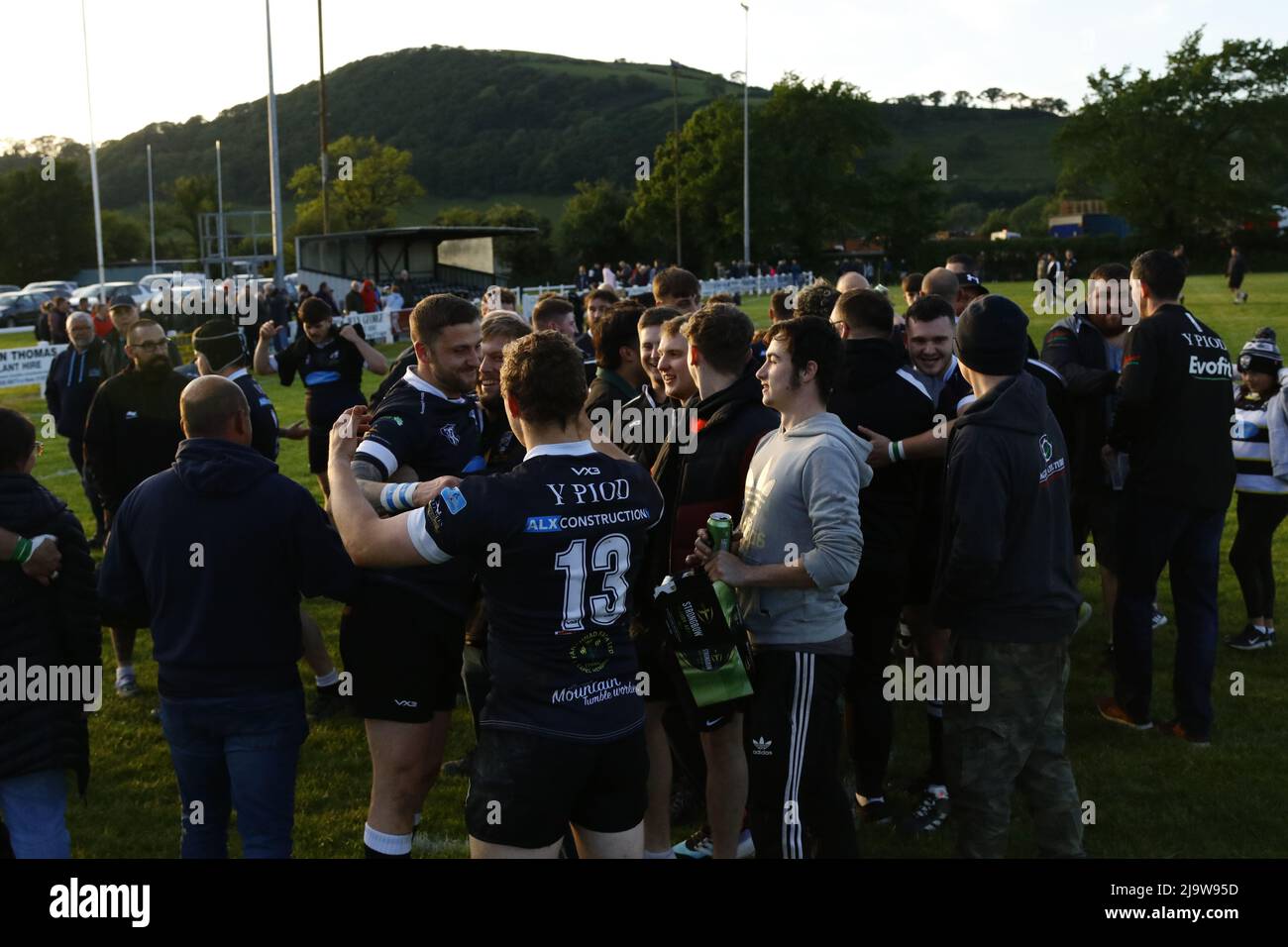 Tumble RFC v Lampeter RFC Plate final 2022 Stock Photo - Alamy