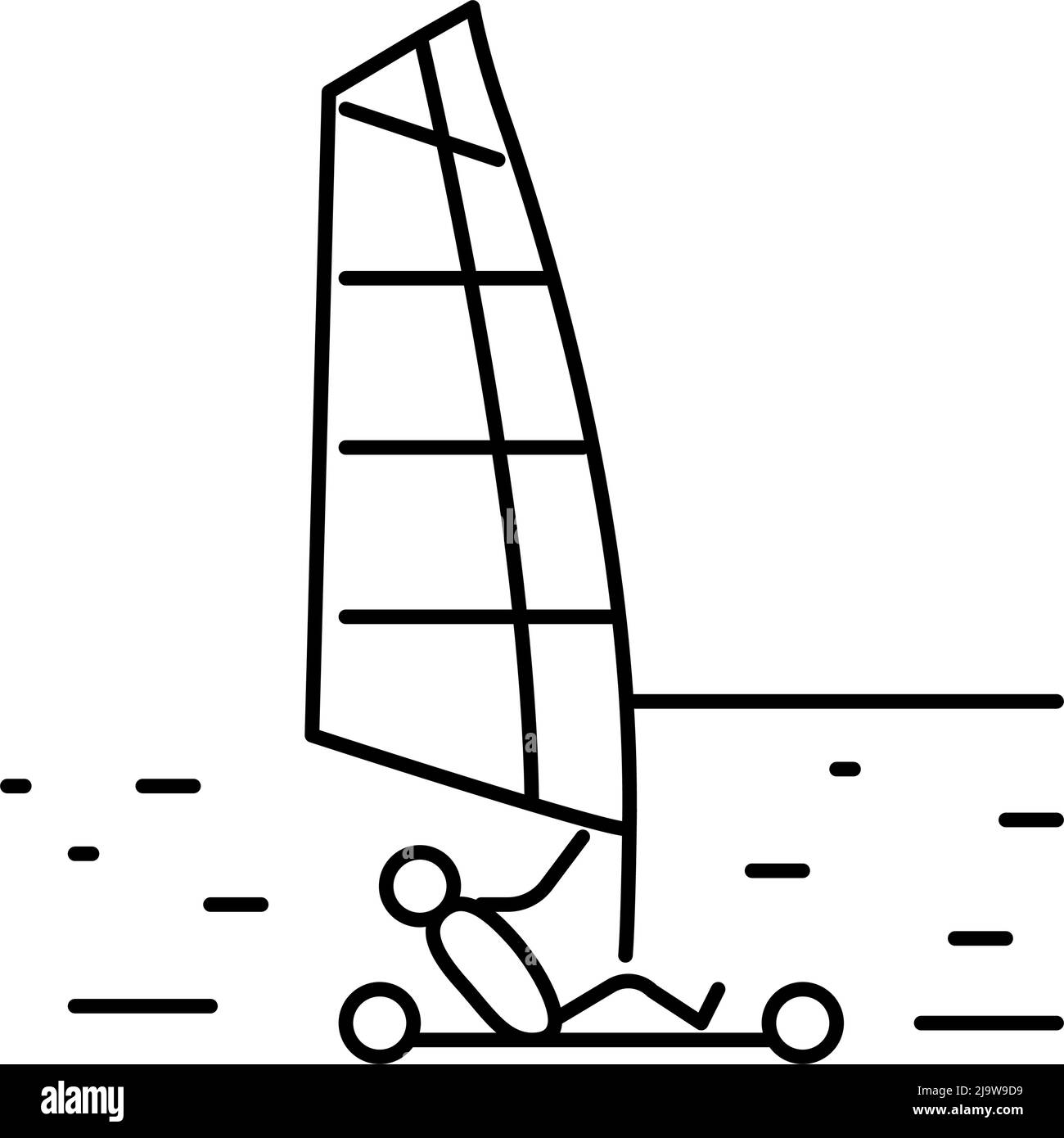 land sailing line icon vector illustration Stock Vector Image & Art - Alamy