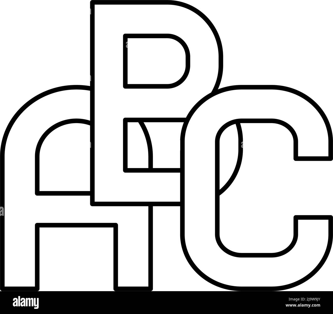 alphabet abc english line icon vector illustration Stock Vector Image ...