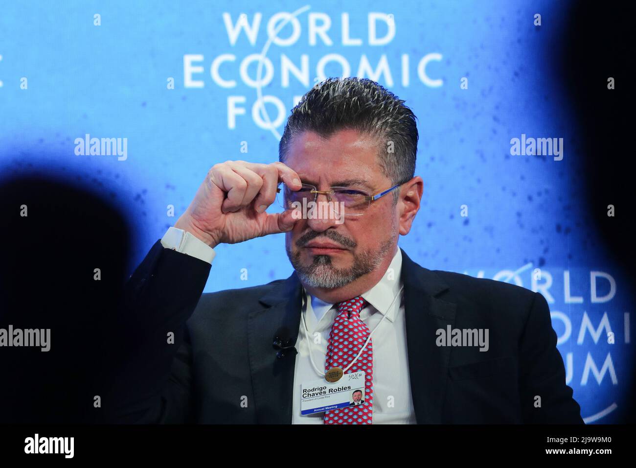 Davos, Switzerland. 24th May, 2022. President of Costa Rica Rodrigo ...