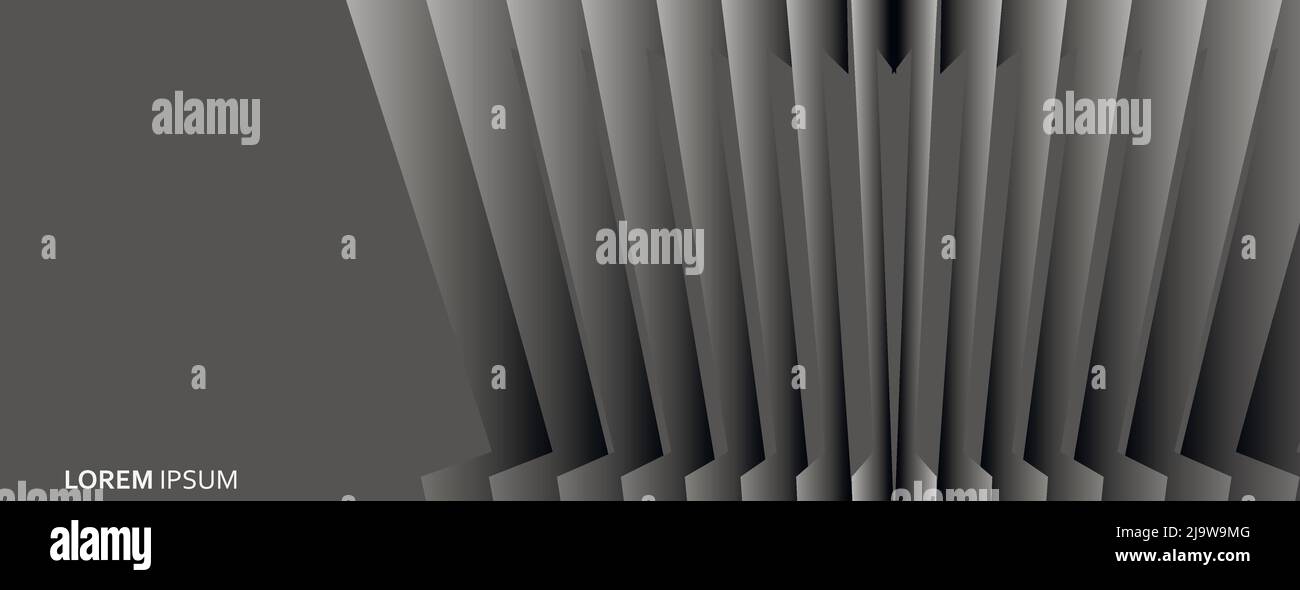 Abstract template geometric silver metal on gray background. Abstract ...