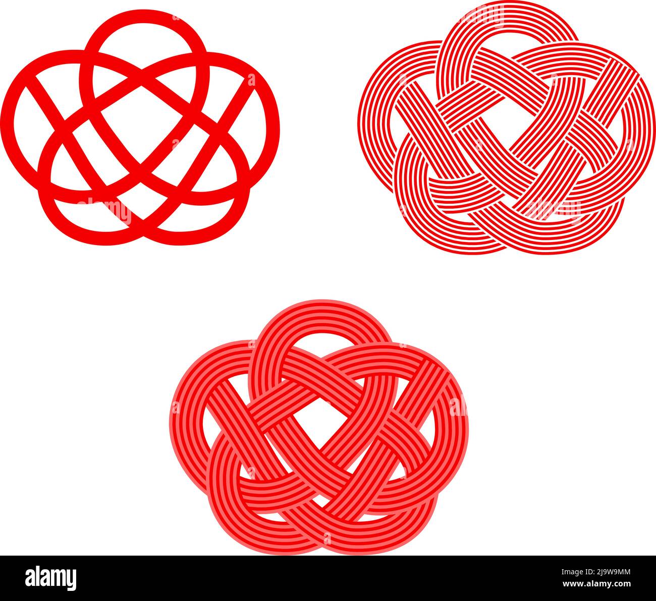 Vector illustration of Japanese New Year object "mizuhiki ume Stock ...