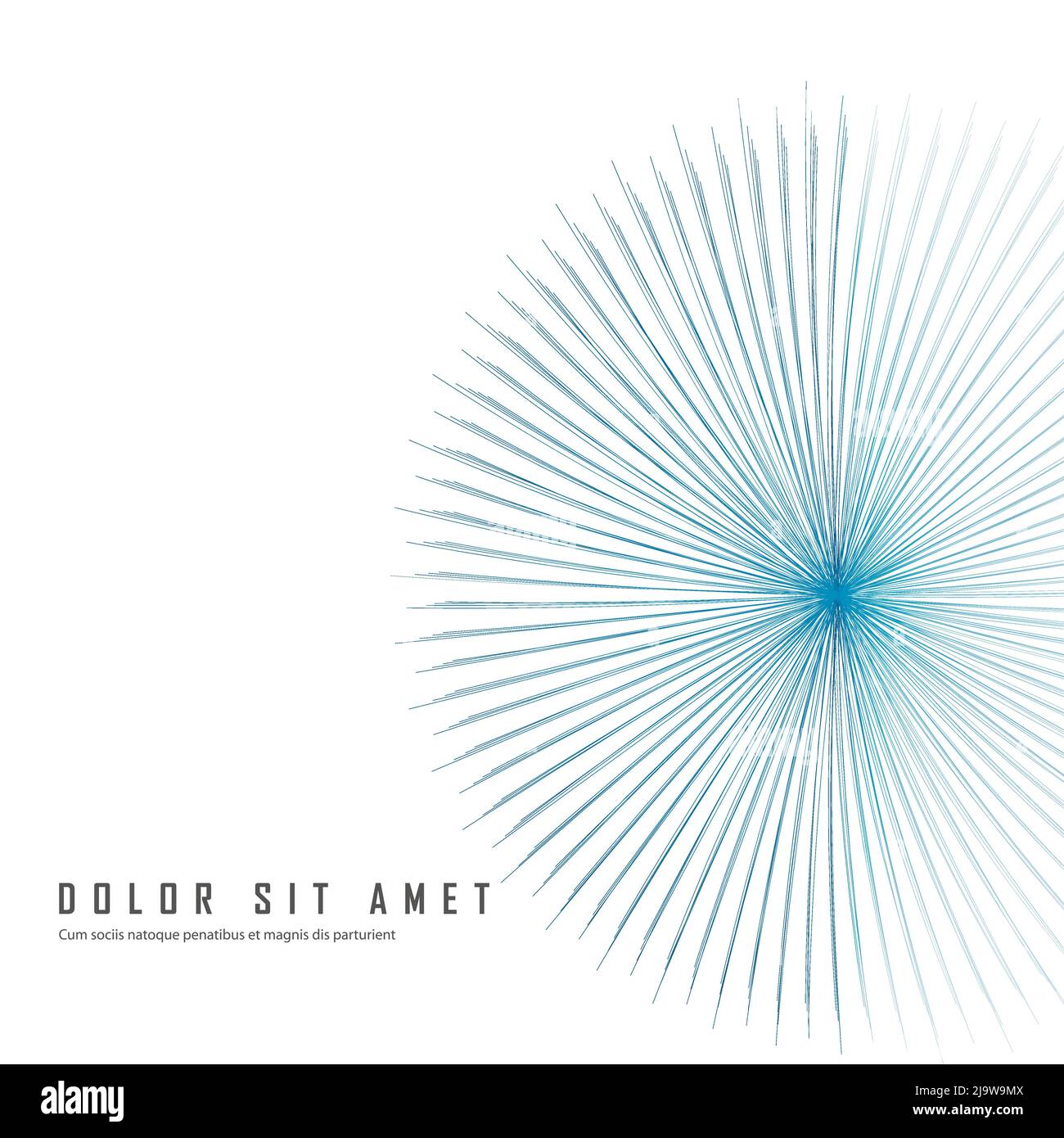 Blue circle vector sunburst. Color sunbeams. lines outgoing from center ...