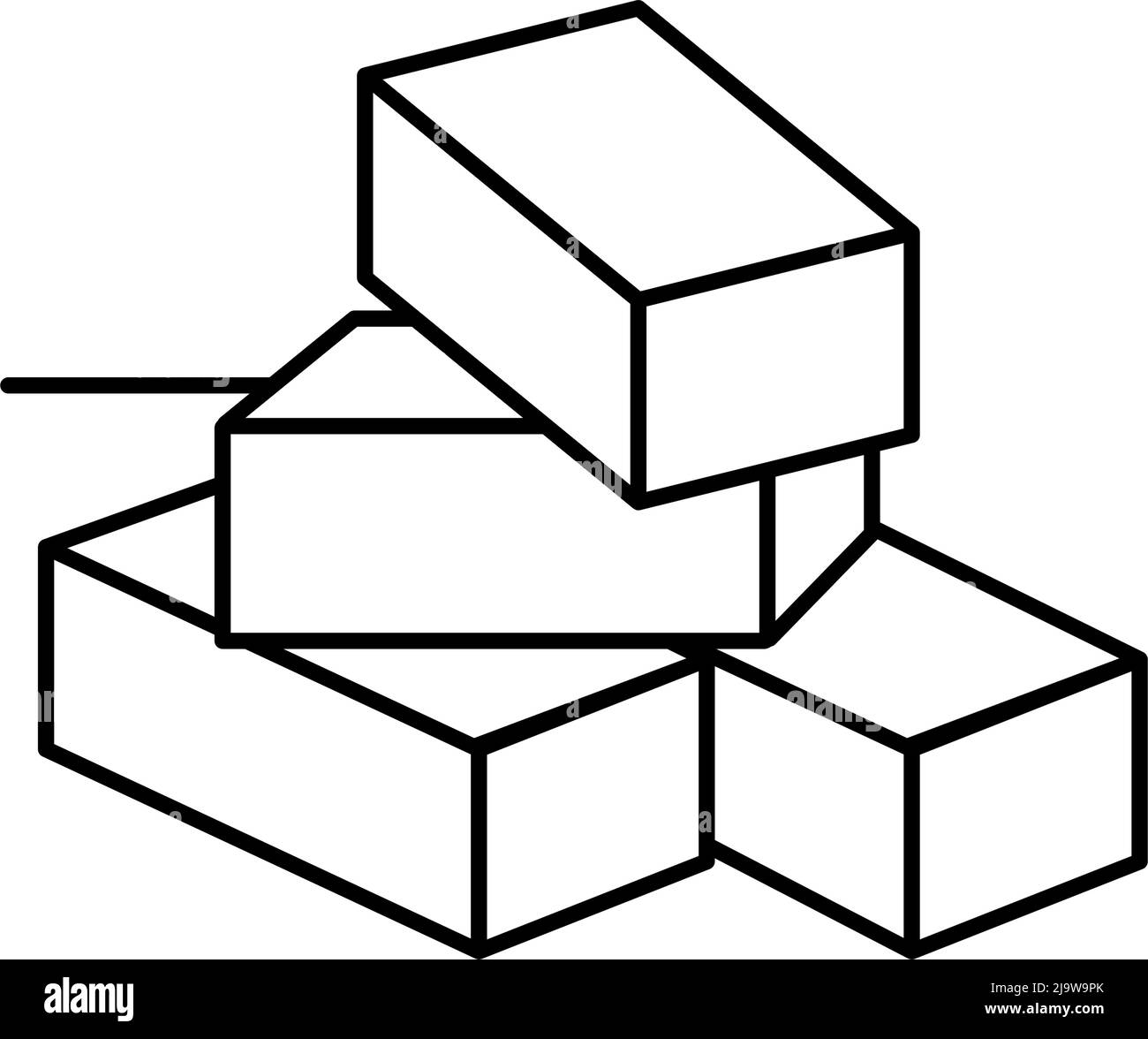 brick for building line icon vector illustration Stock Vector Image ...