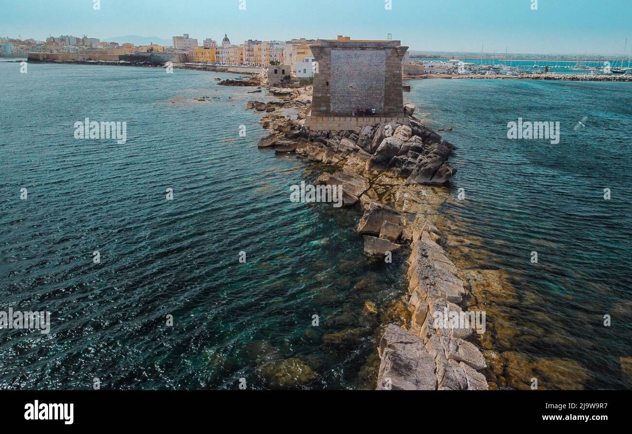 This is a beautiful castle in the Sicily coast Stock Photo - Alamy