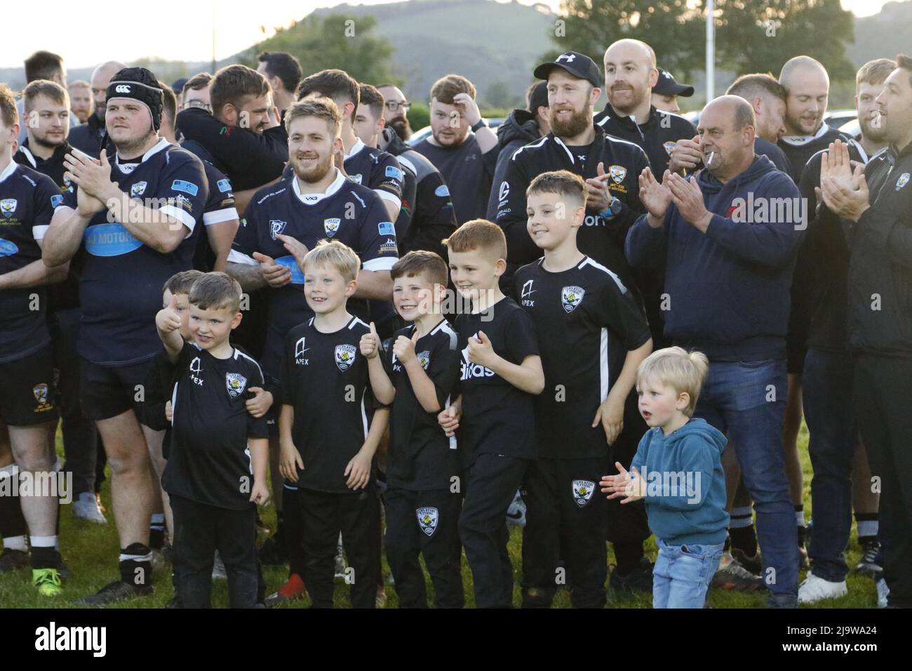 Tumble RFC v Lampeter RFC Plate final 2022 Stock Photo - Alamy
