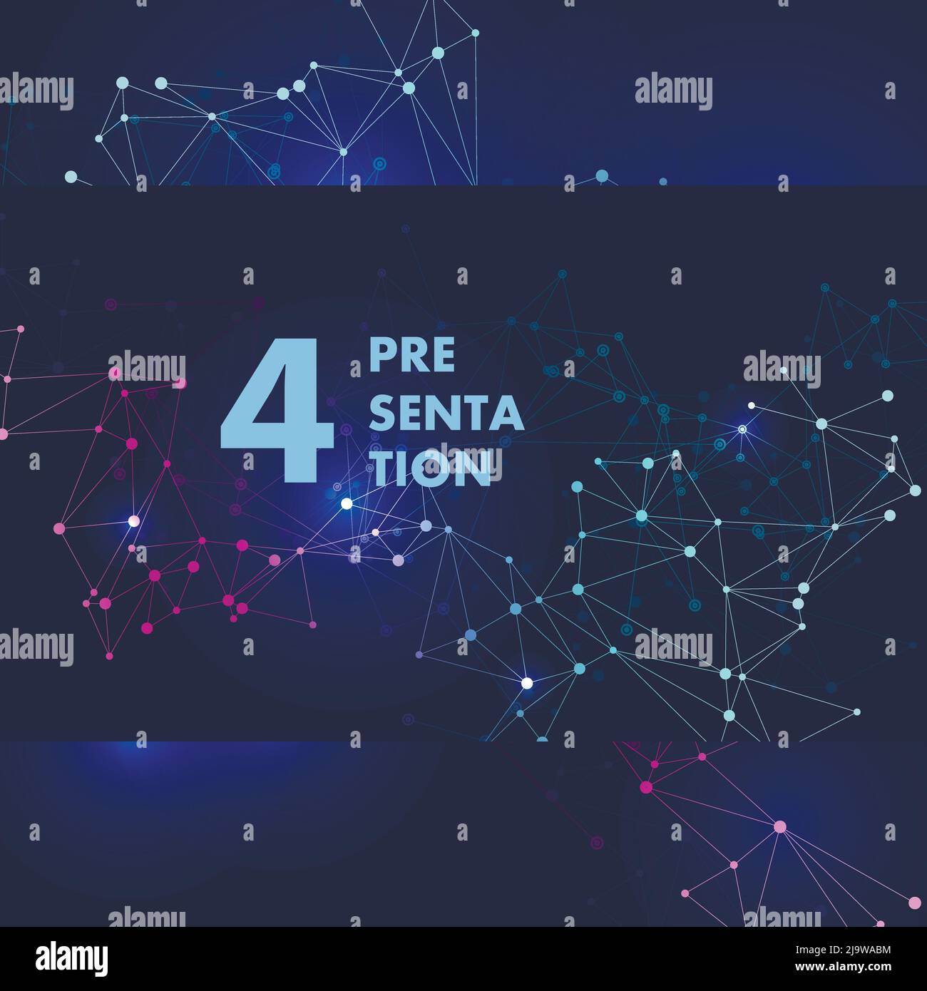 Global communication connect design. Dotted glowing communication lines ...
