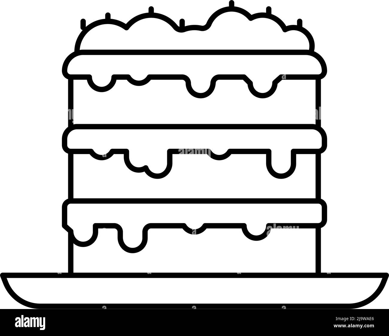 dessert ice cream line icon vector illustration Stock Vector Image ...