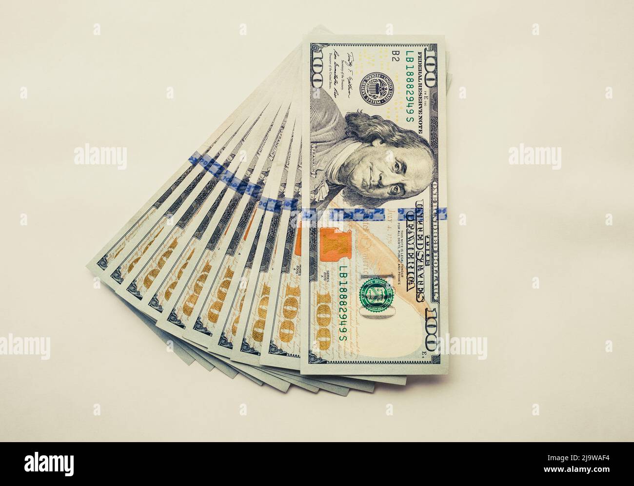 American bank notes isolated on the white background Stock Photo - Alamy