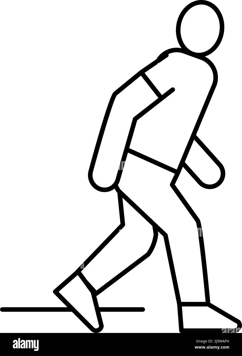 walk people line icon vector illustration Stock Vector Image & Art - Alamy