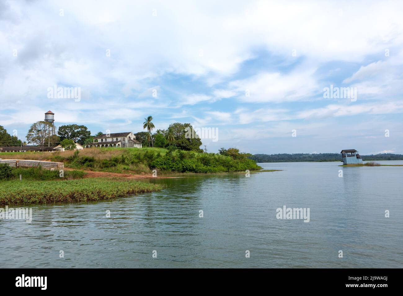 Beautiful view of Fordlandia city skyline in Amazon rainforest, Brazil ...