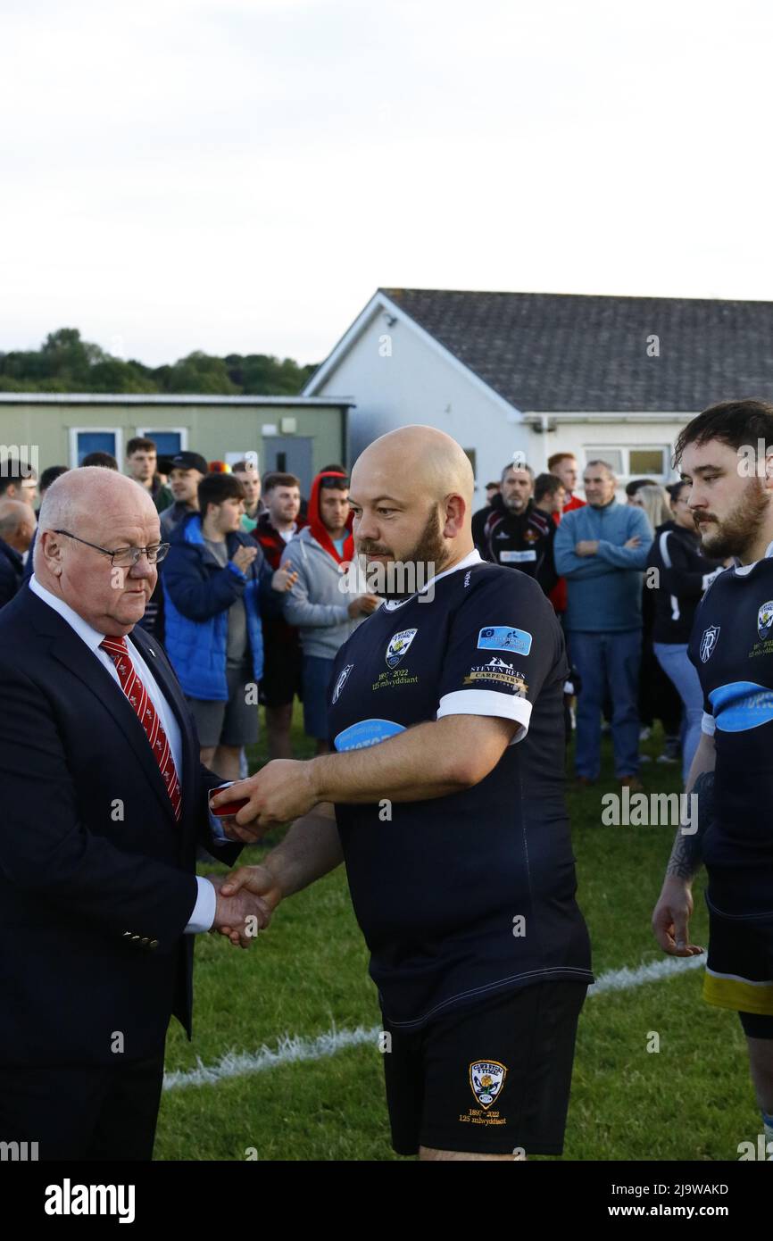Tumble RFC v Lampeter RFC Plate final 2022 Stock Photo - Alamy