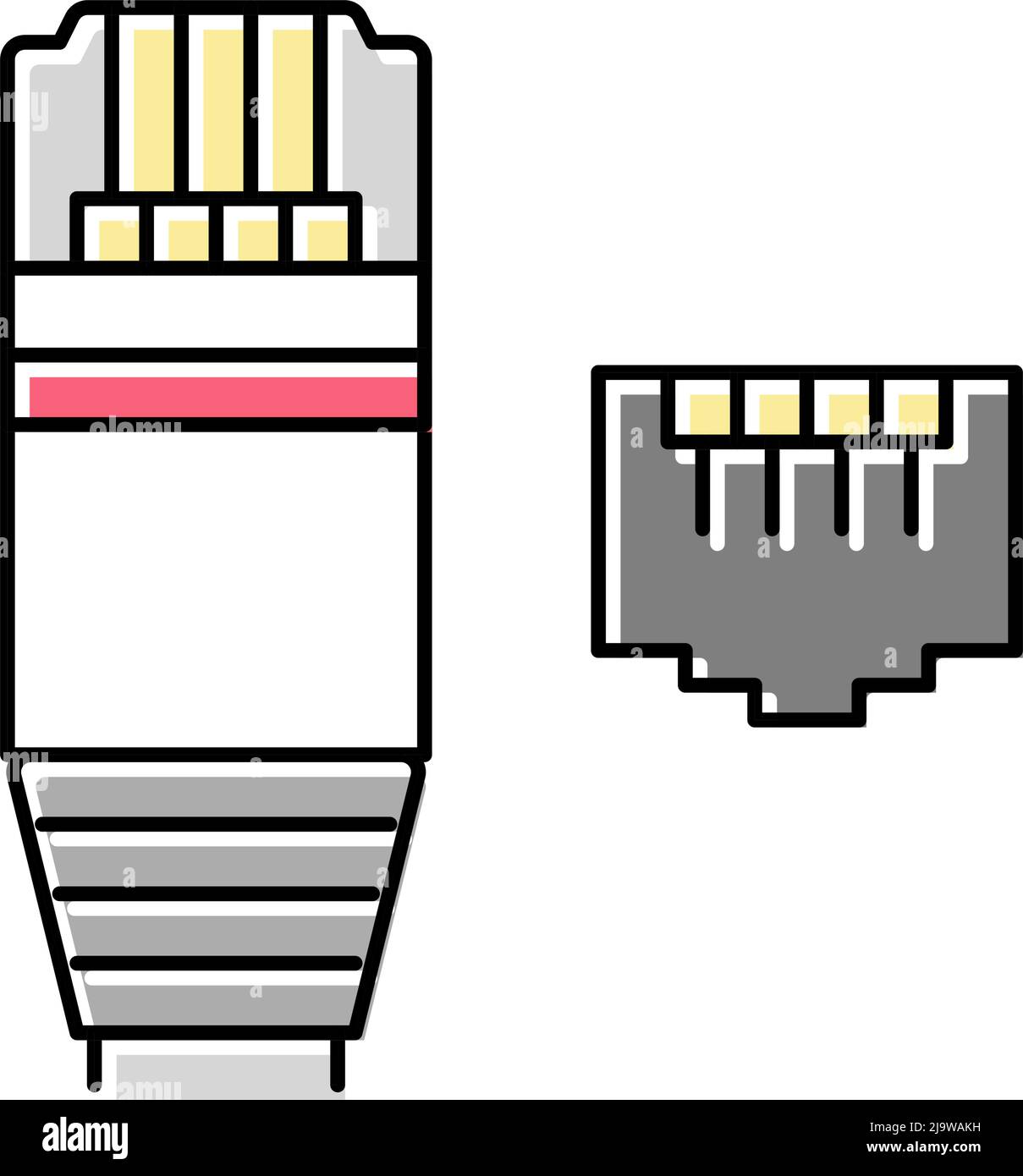 ethernet modem color icon vector illustration Stock Vector Image & Art ...