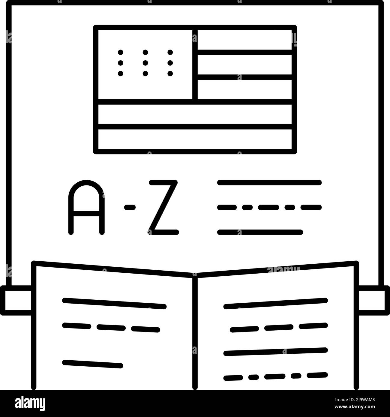 lesson english line icon vector illustration Stock Vector Image & Art ...
