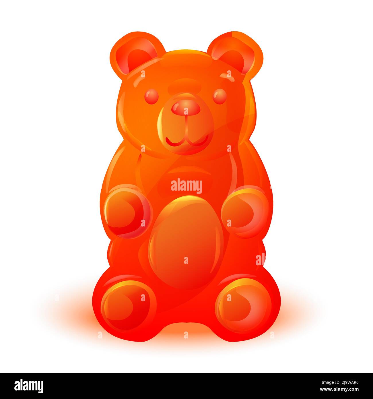 Bright colorful gummy bear jelly candy. Yummy sweet realistic vector ...