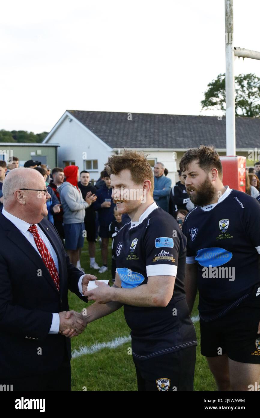 Tumble RFC v Lampeter RFC Plate final 2022 Stock Photo - Alamy