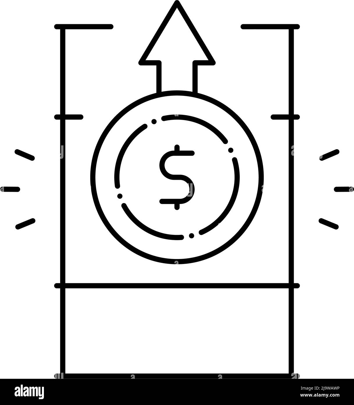 Gas Asset Inflation Line Icon Vector Illustration Stock Vector Image