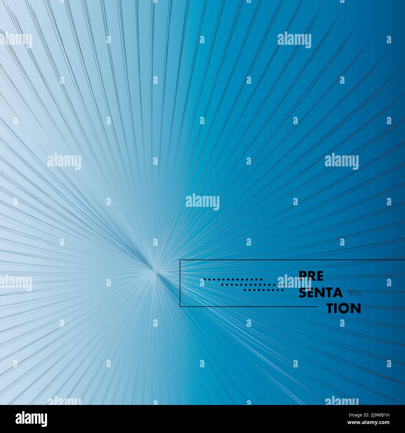 Blue circle modern star. Burst radial sunbeam. Vector illustration with ...