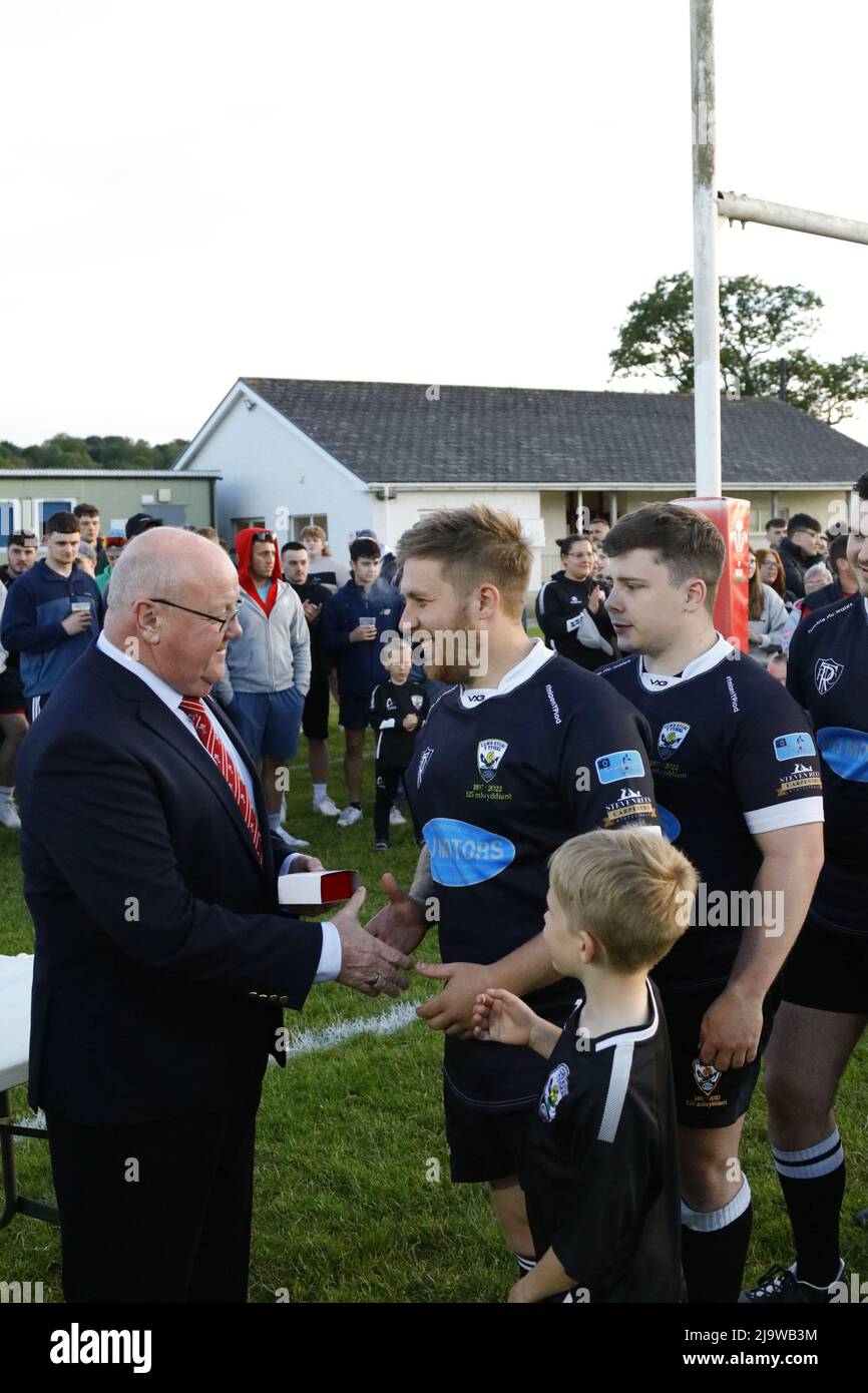 Tumble RFC v Lampeter RFC Plate final 2022 Stock Photo - Alamy