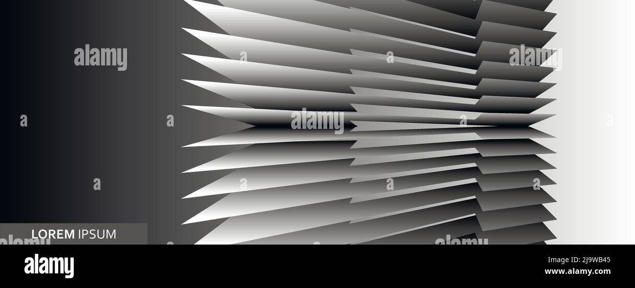 Abstract template geometric silver metal on gray background. Abstract ...