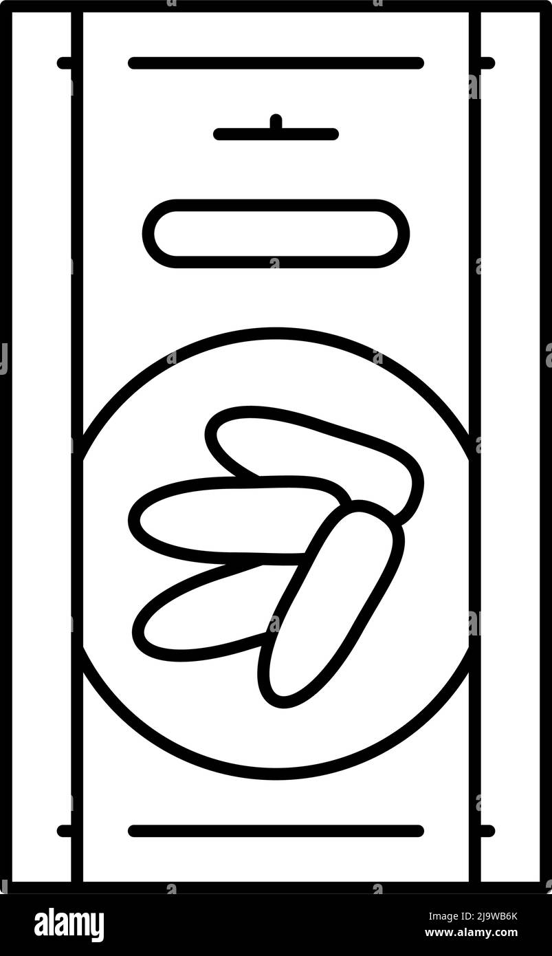 cucumber seed line icon vector illustration Stock Vector Image & Art ...