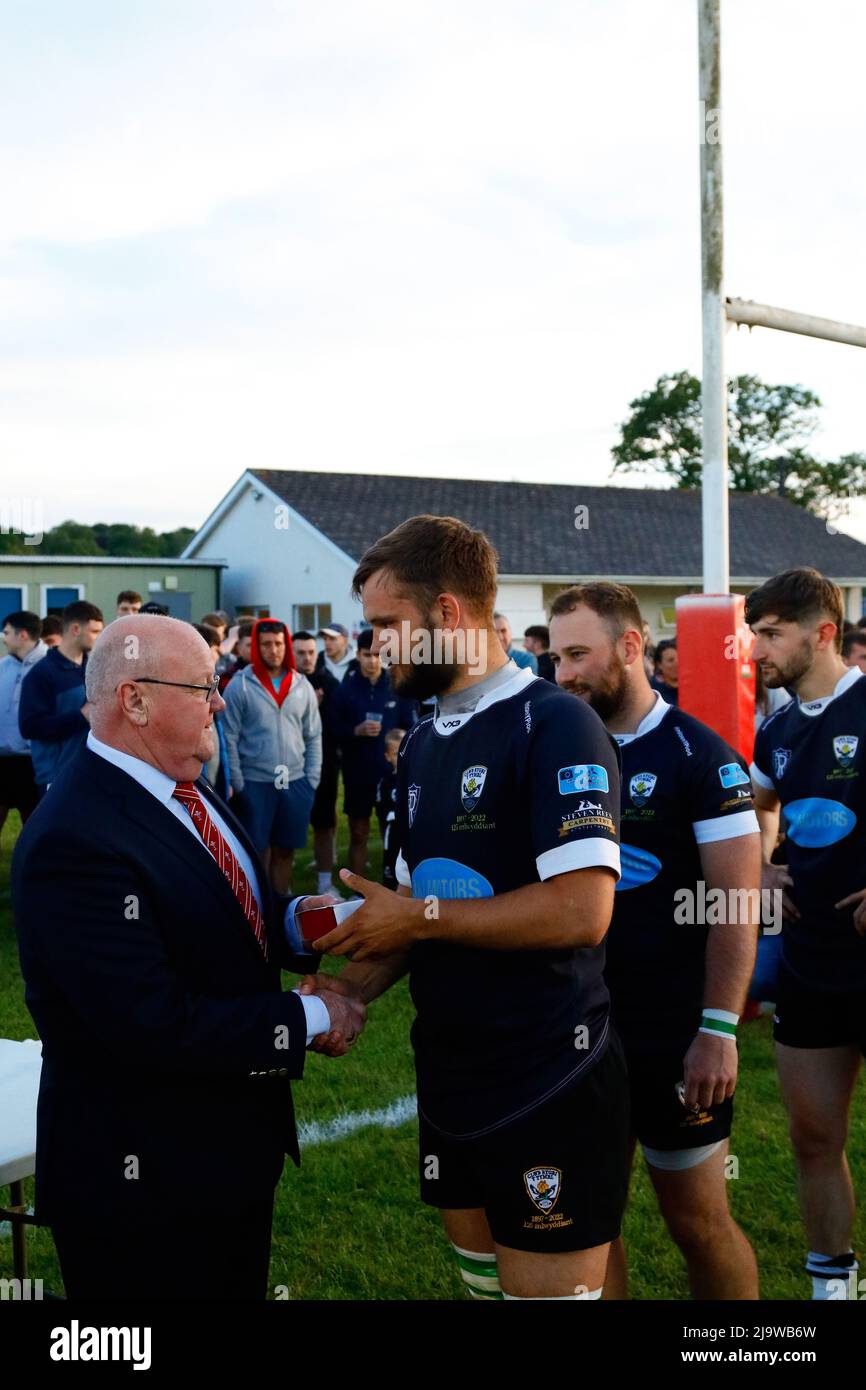 Tumble RFC v Lampeter RFC Plate final 2022 Stock Photo - Alamy