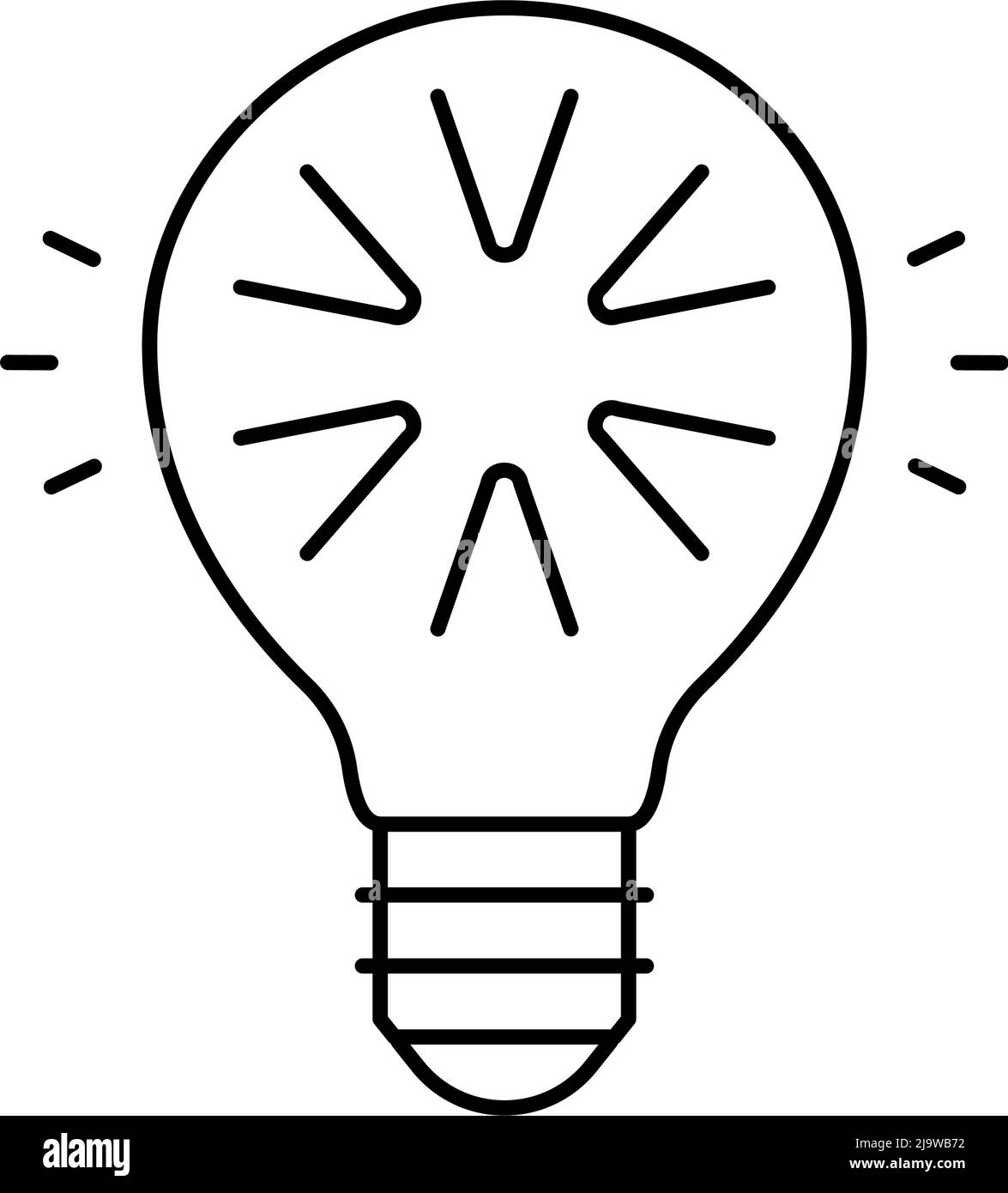 shine light bulb line icon vector illustration Stock Vector Image & Art ...