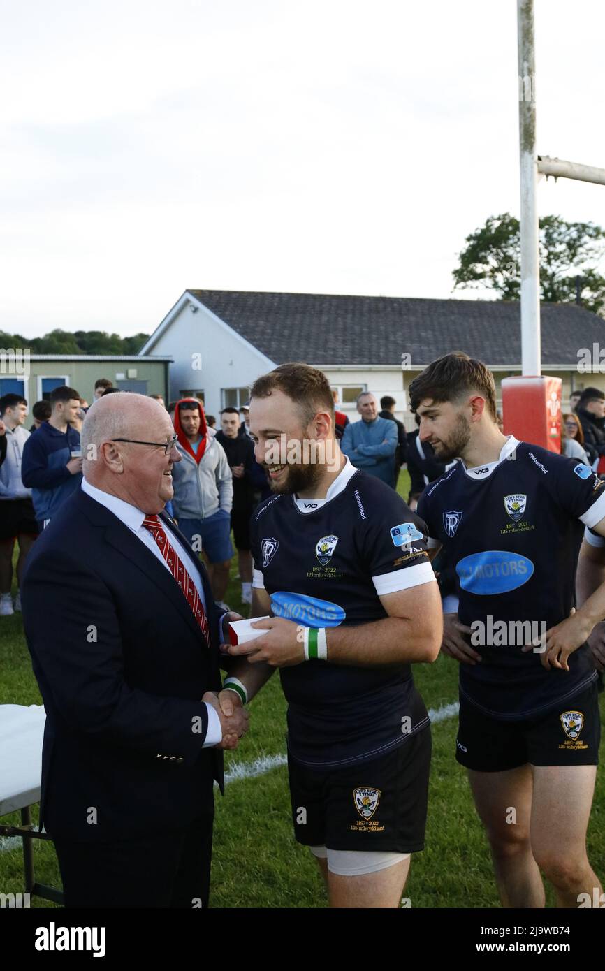 Tumble RFC v Lampeter RFC Plate final 2022 Stock Photo - Alamy