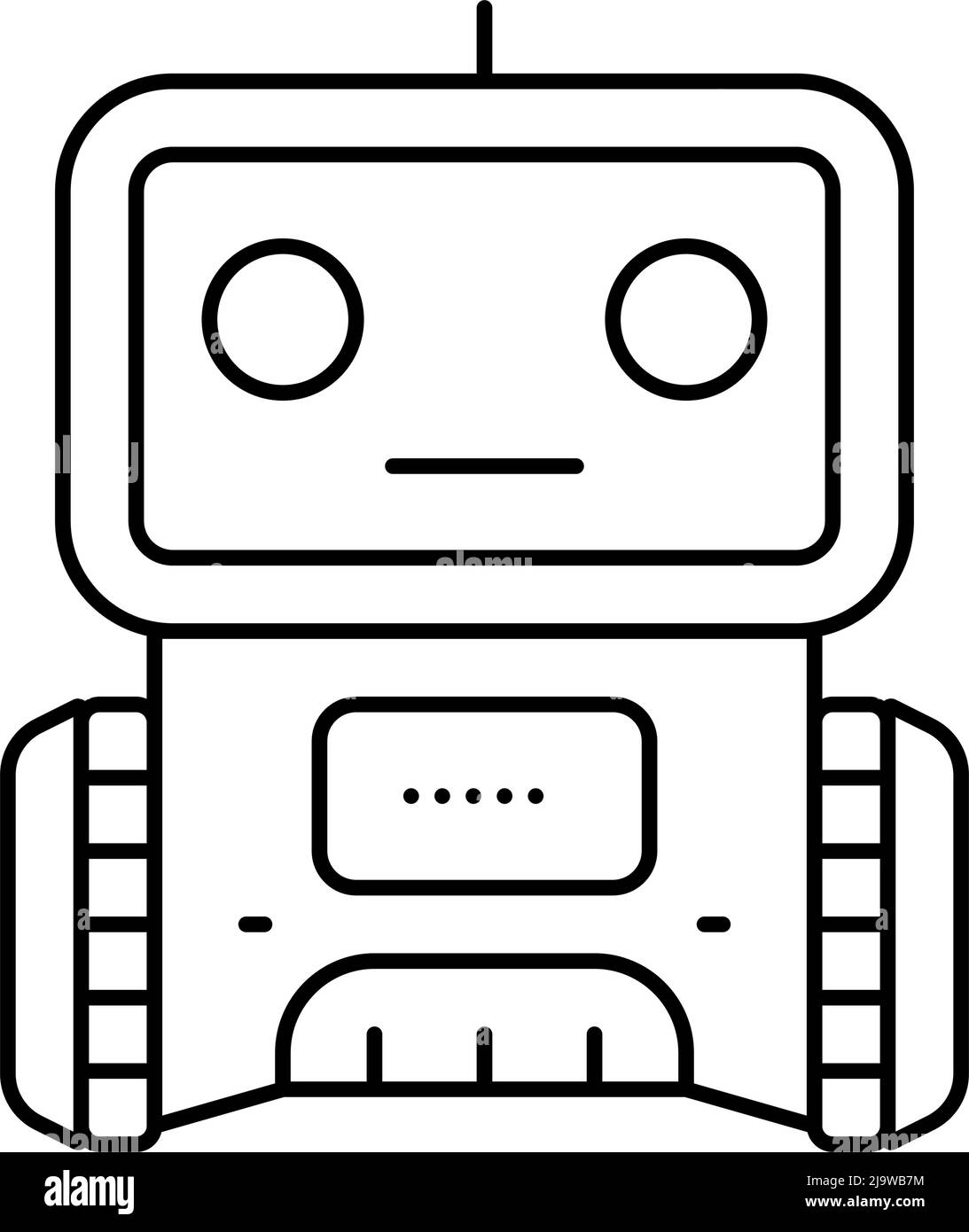 smart robot line icon vector illustration Stock Vector Image & Art - Alamy