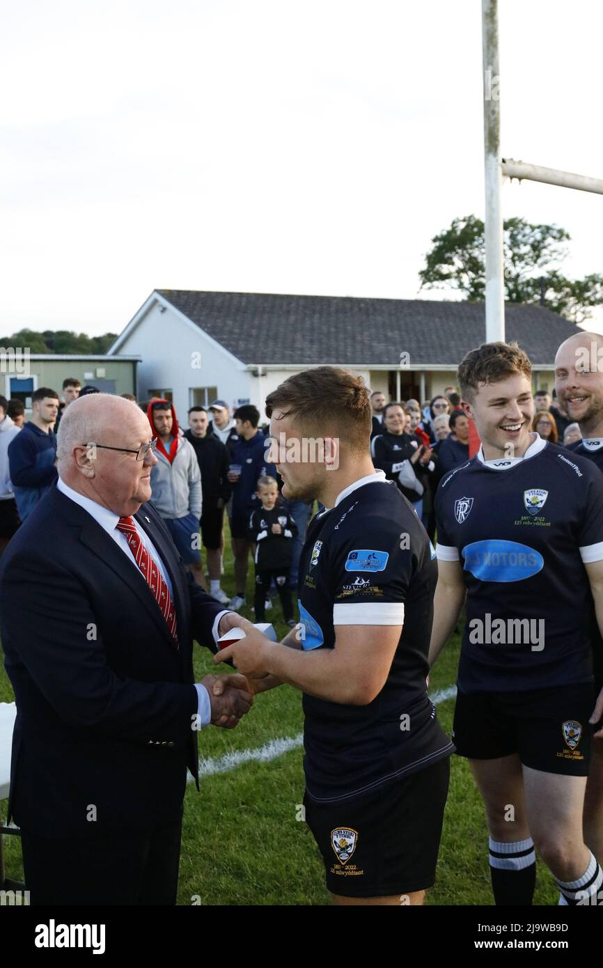 Tumble RFC v Lampeter RFC Plate final 2022 Stock Photo - Alamy