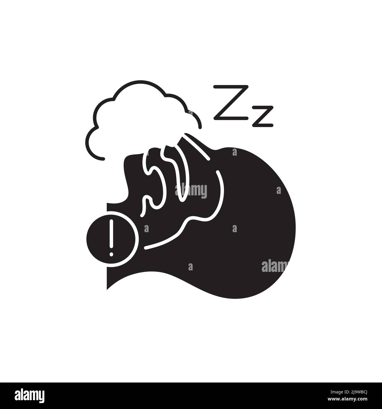 Snore illustration Black and White Stock Photos & Images - Alamy