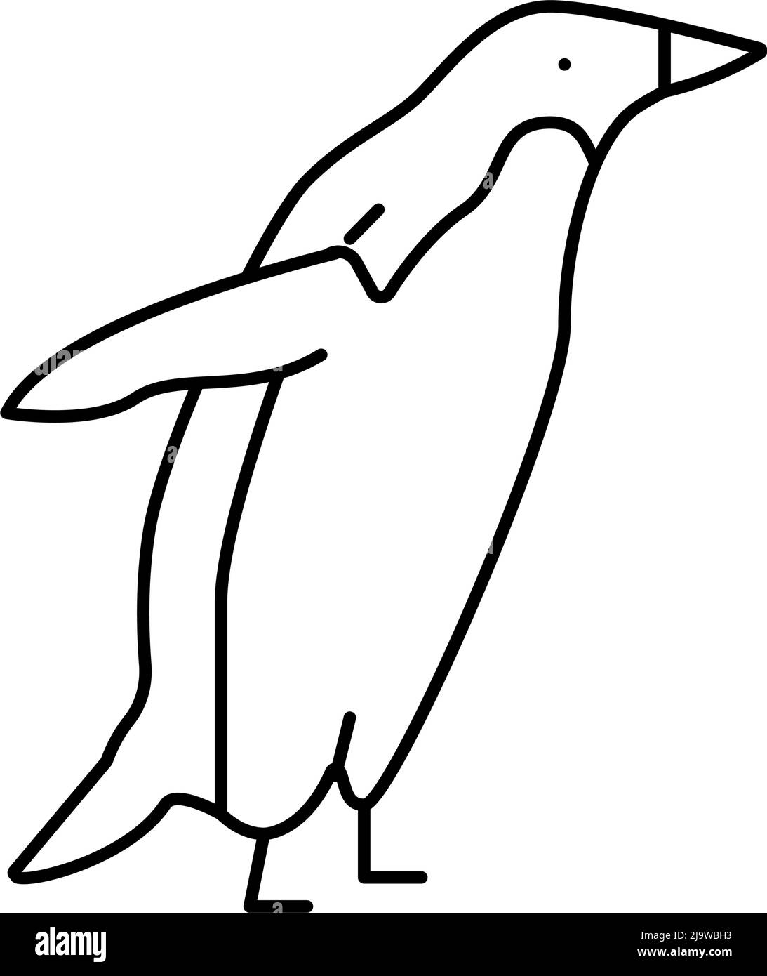penguin bird line icon vector illustration Stock Vector Image & Art - Alamy