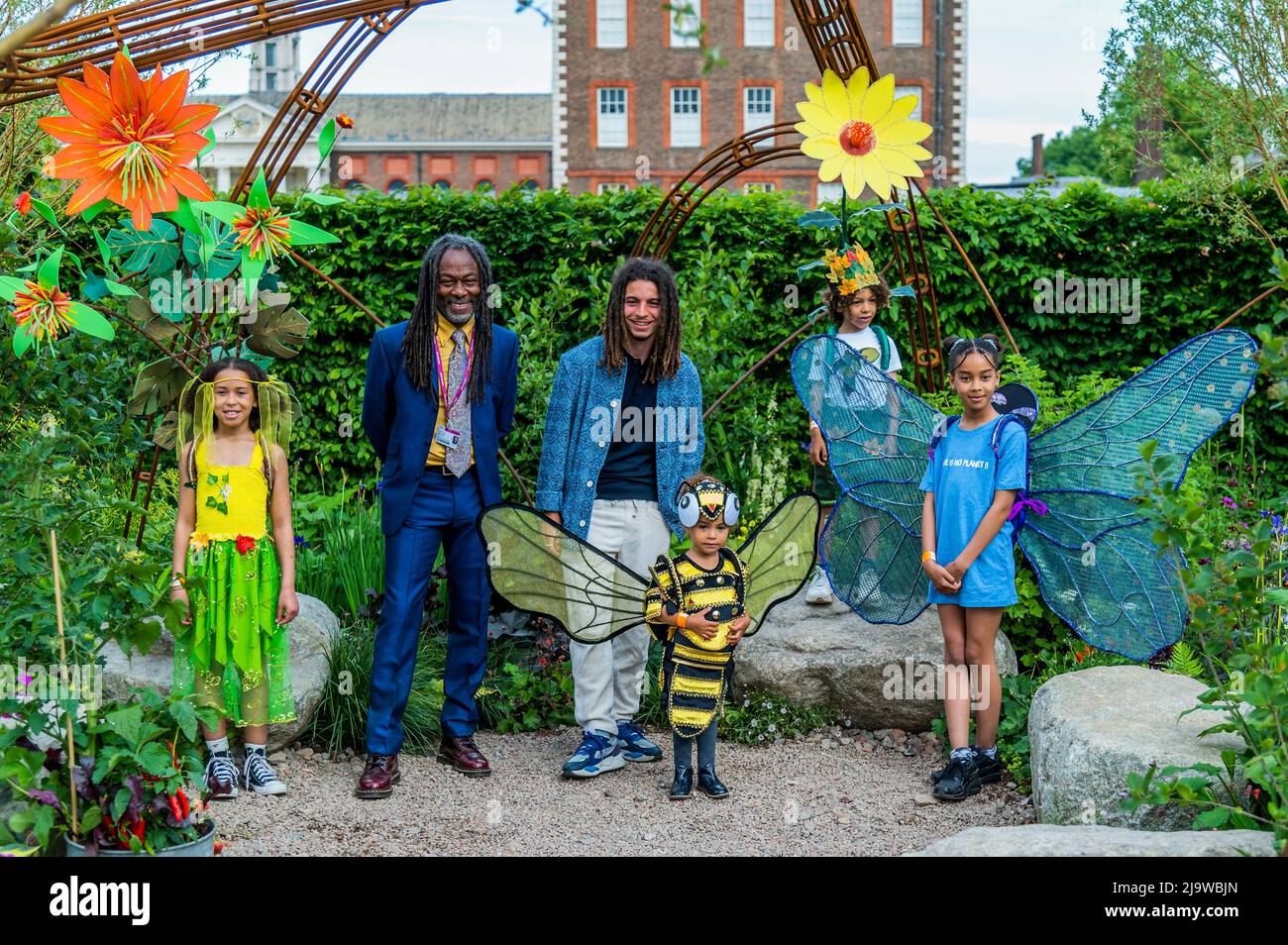 London, UK. 23rd May, 2022. Hands Off Mangrove garden by Grow2Know ...