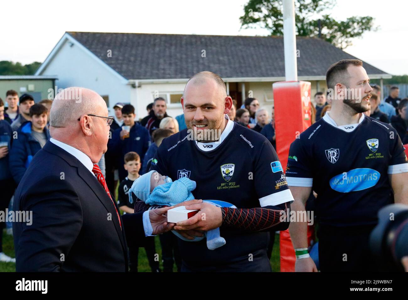 Tumble RFC v Lampeter RFC Plate final 2022 Stock Photo - Alamy