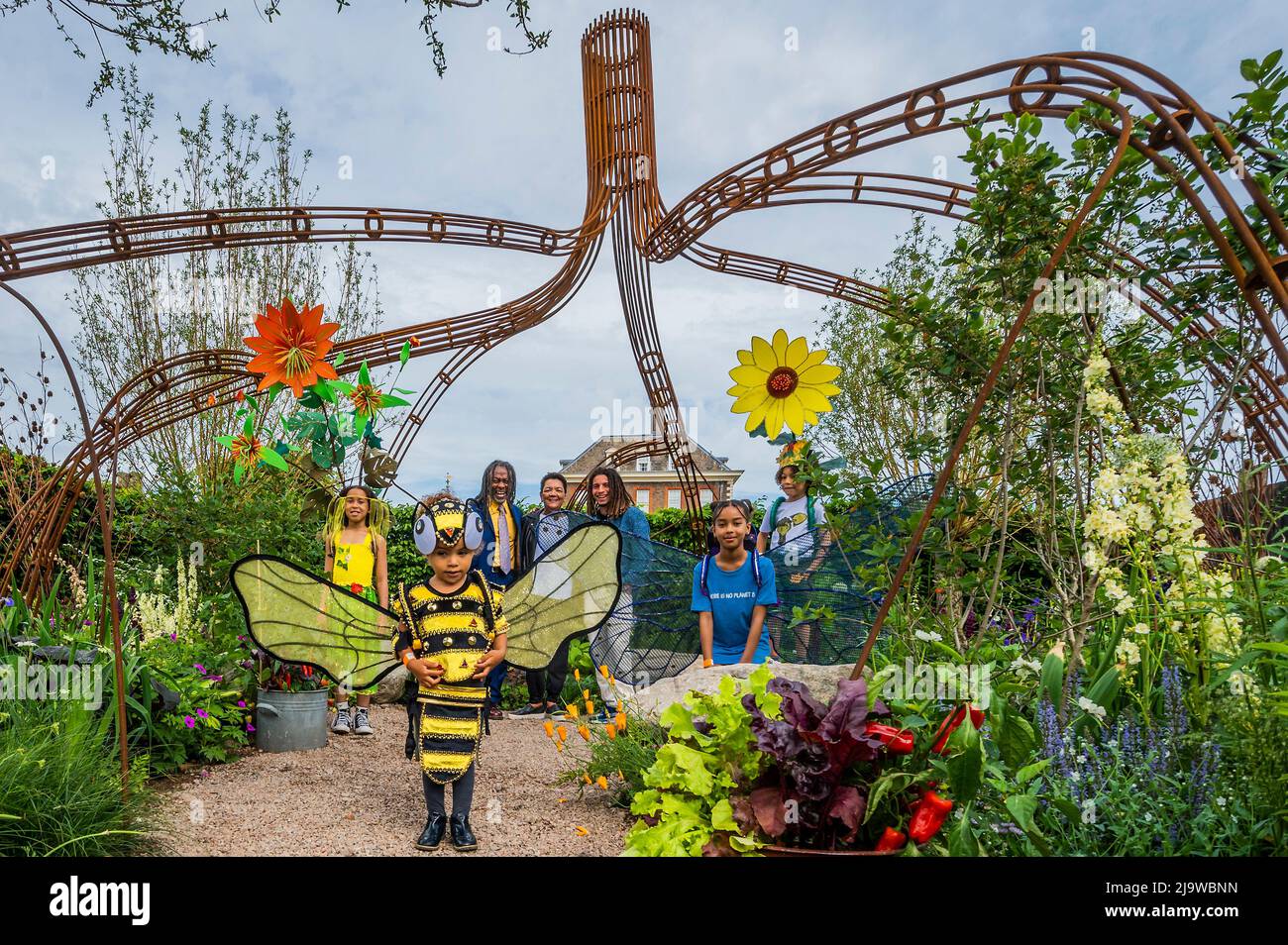 London, UK. 23rd May, 2022. Hands Off Mangrove garden by Grow2Know ...