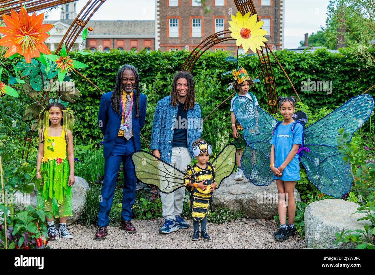 London, UK. 23rd May, 2022. Hands Off Mangrove garden by Grow2Know ...