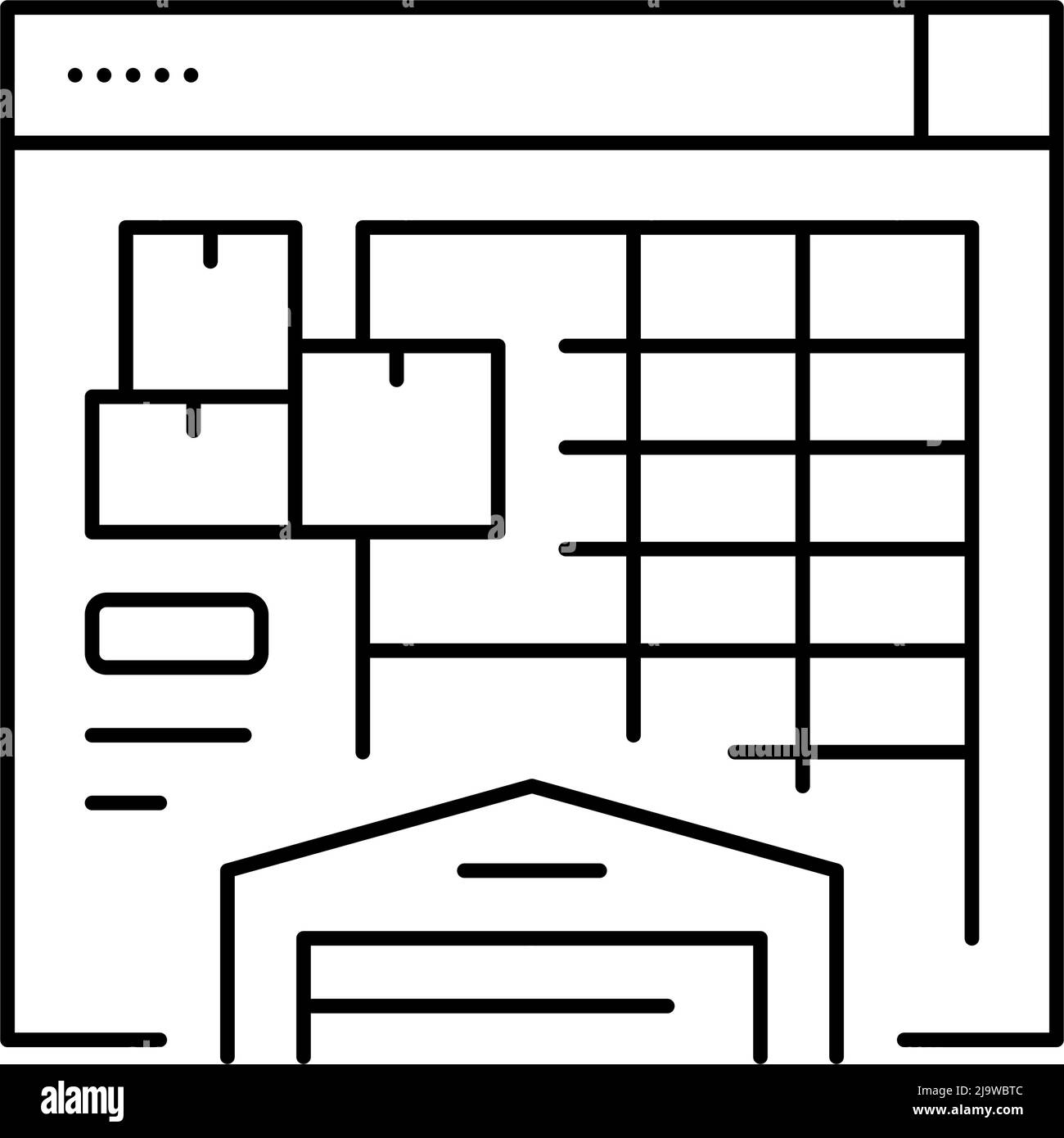 inventory value report line icon vector illustration Stock Vector Image ...